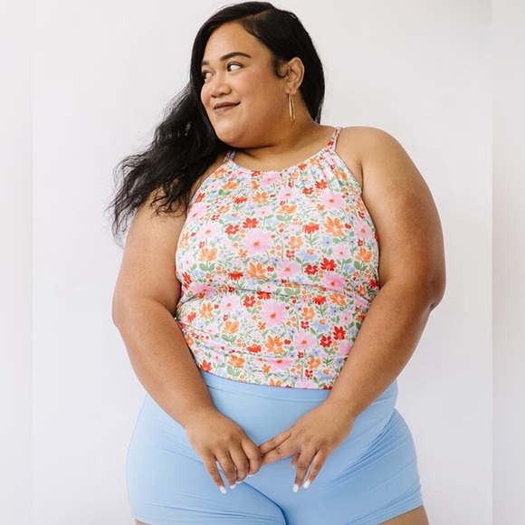 Lime Ricki | Swim | Nwt Lime Ricki Painted Floral Doublecinch Tankini ...